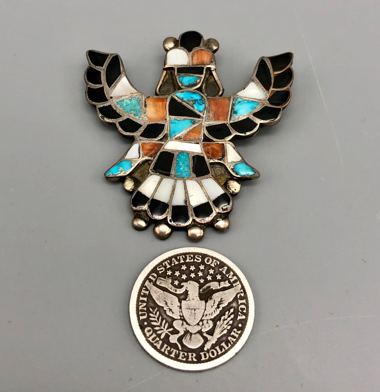 Great Older Zuni Knifewing Pin/Brooch