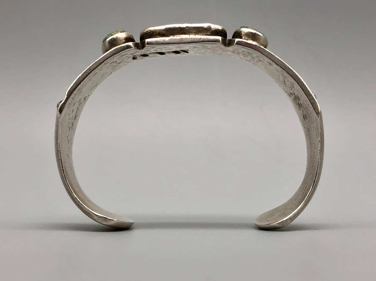 Elegant Michael Little Elk Turquoise and Sterling Silver Bracelet