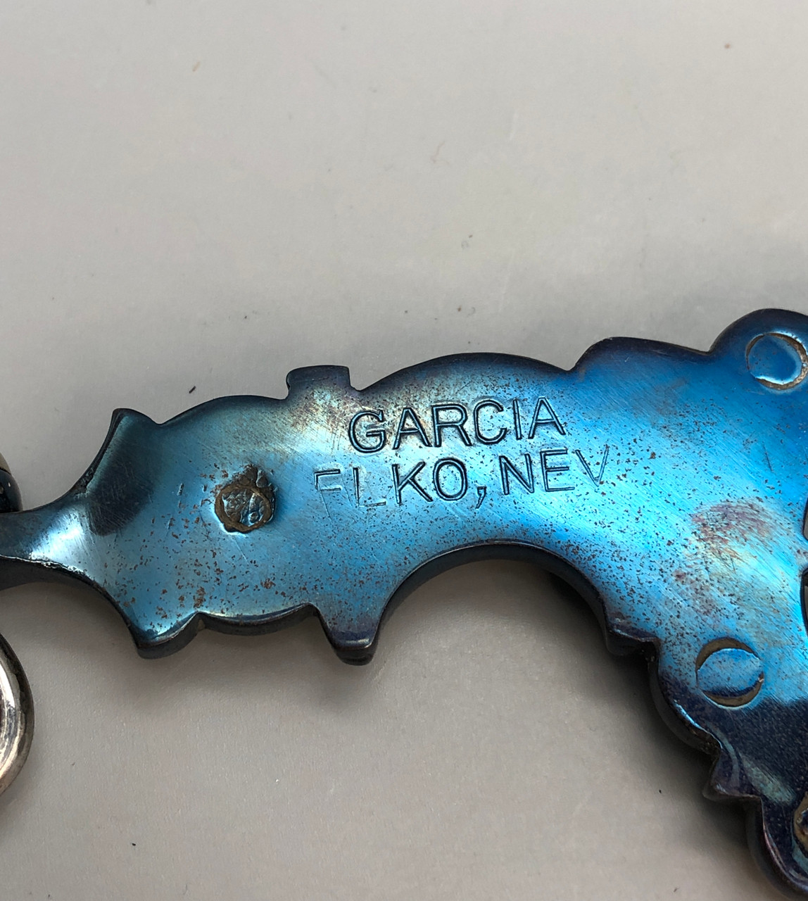 Garcia Silver Mounted Spade Bit - Elko Nev. Hallmark