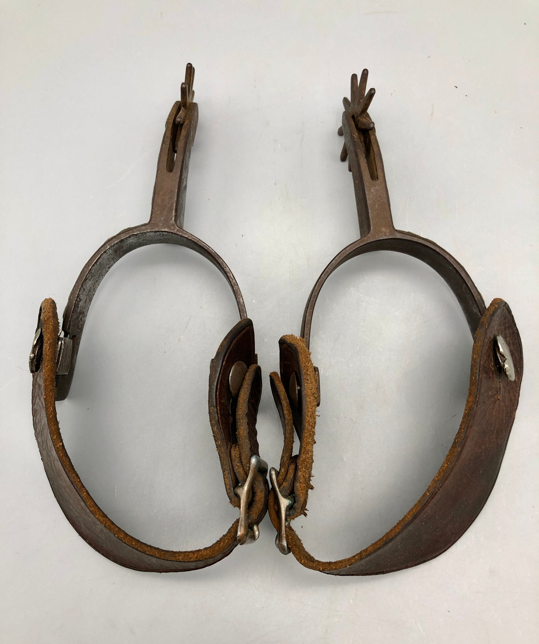 A Great Collectible Pair of Kelly Bros Heart Pattern Spurs