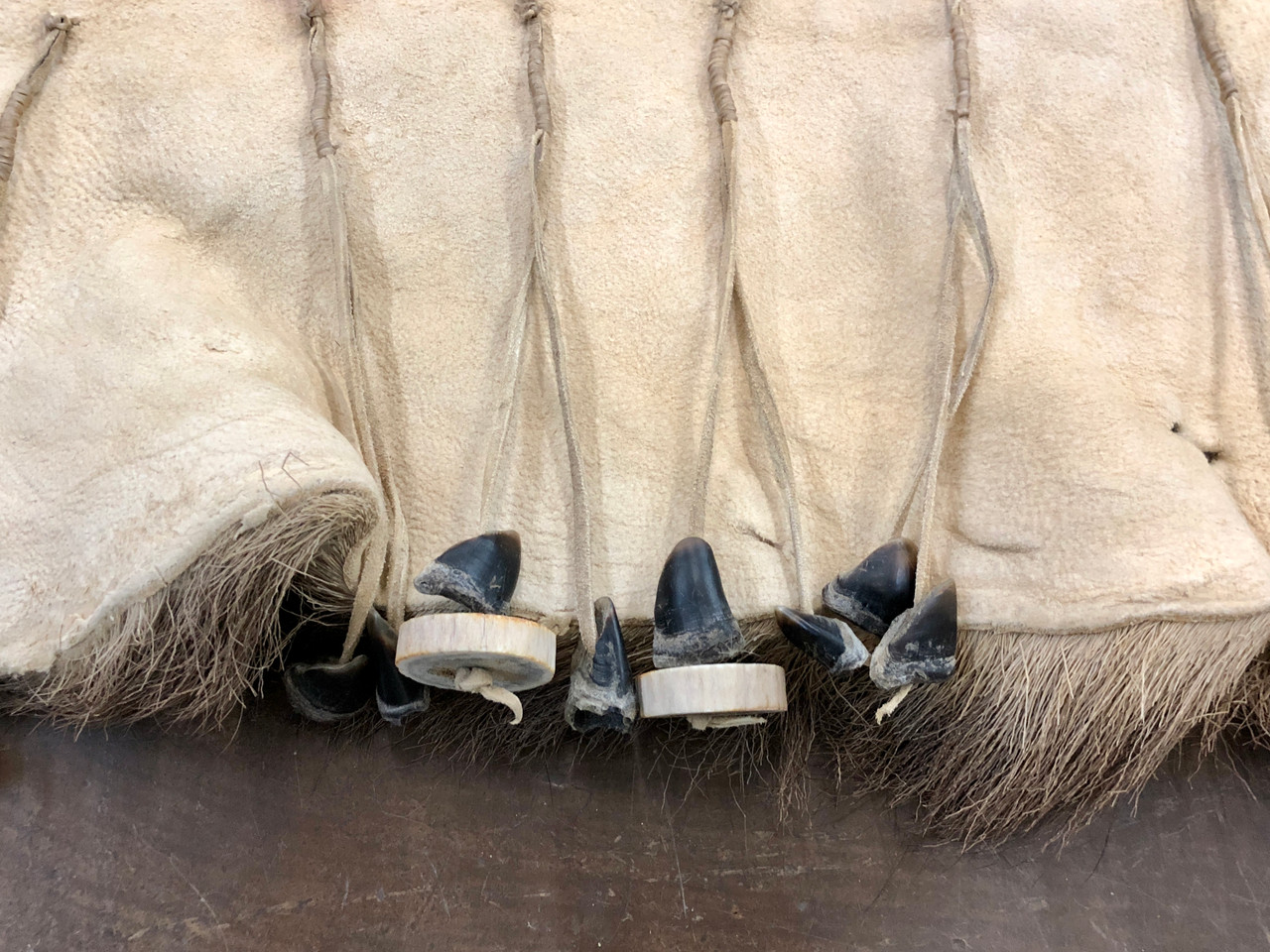 Hand Painted Plains Elk Hide Art