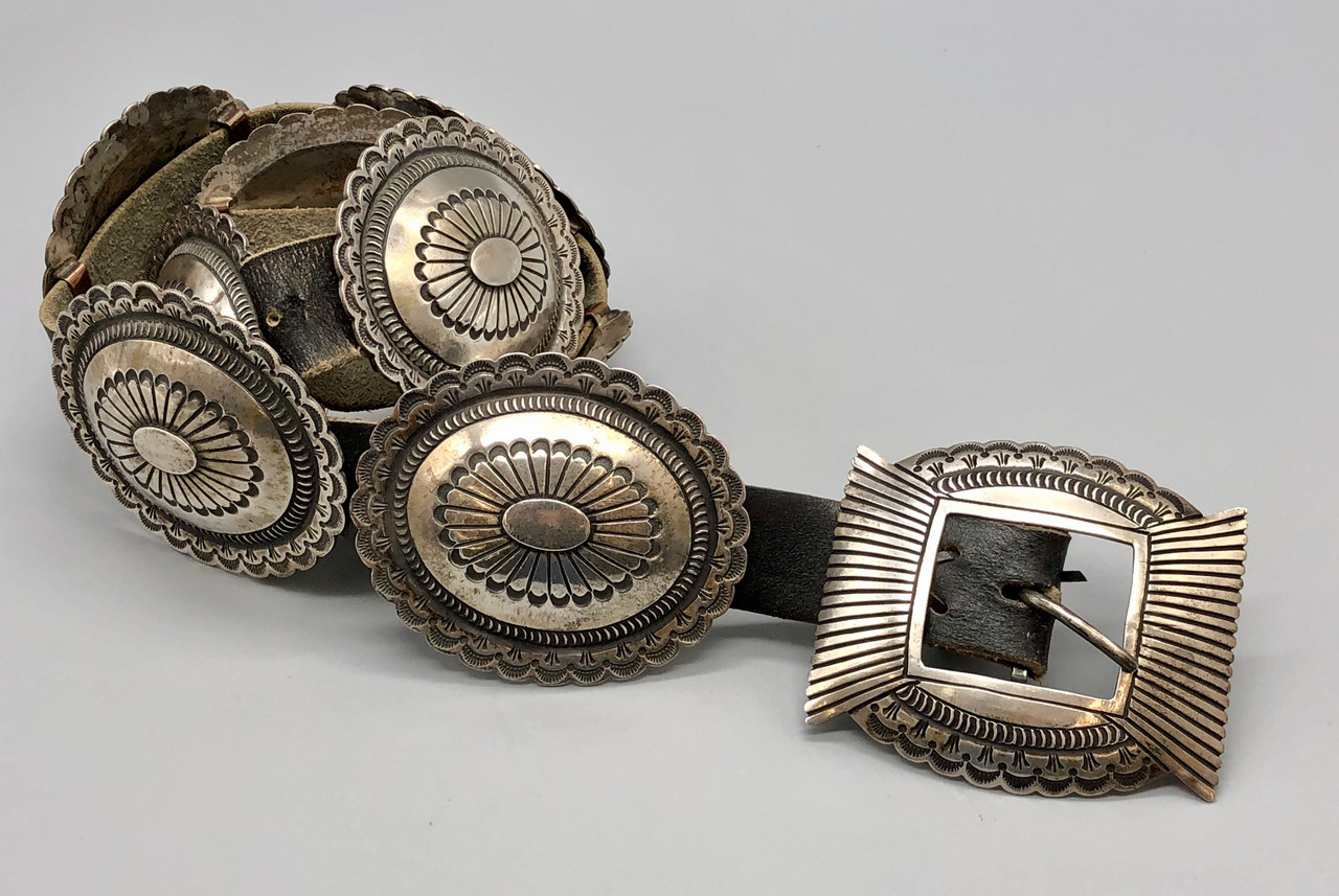 Grand Sterling Silver Concho Belt