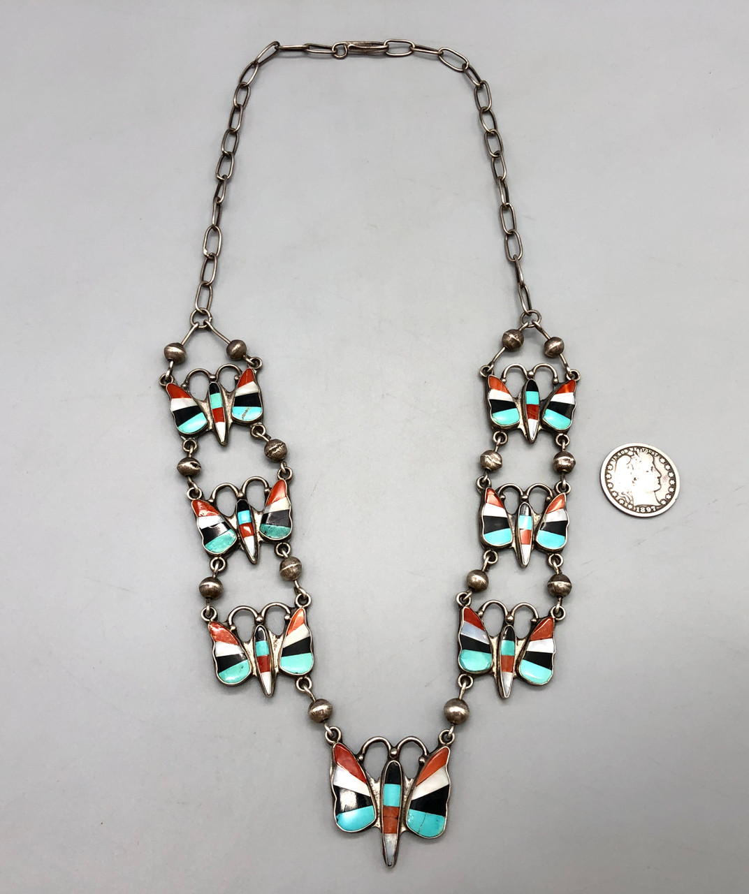 Vintage Butterfly Inlay Necklace as seen in C & I Magazine