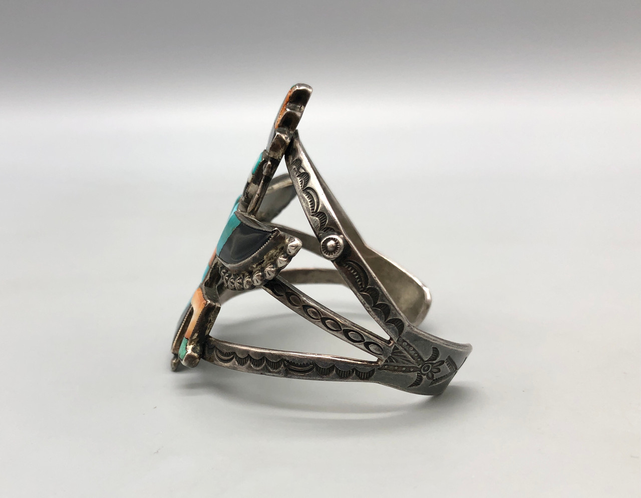C. 1950s Era Knifewing Inlay Bracelet