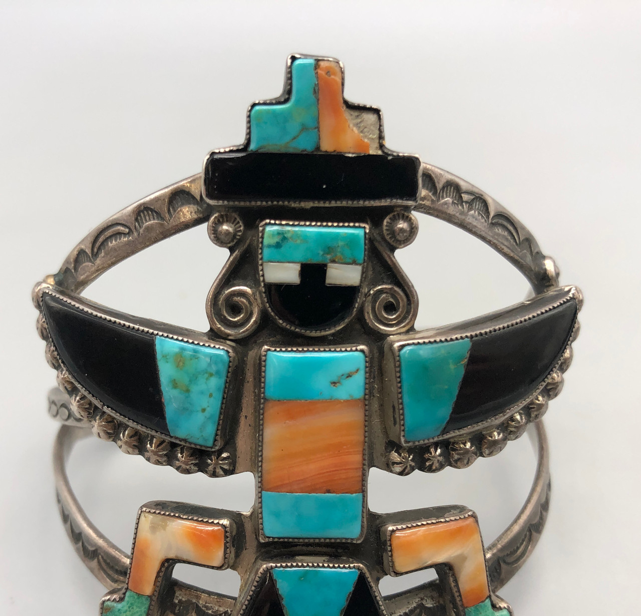 C. 1950s Era Knifewing Inlay Bracelet