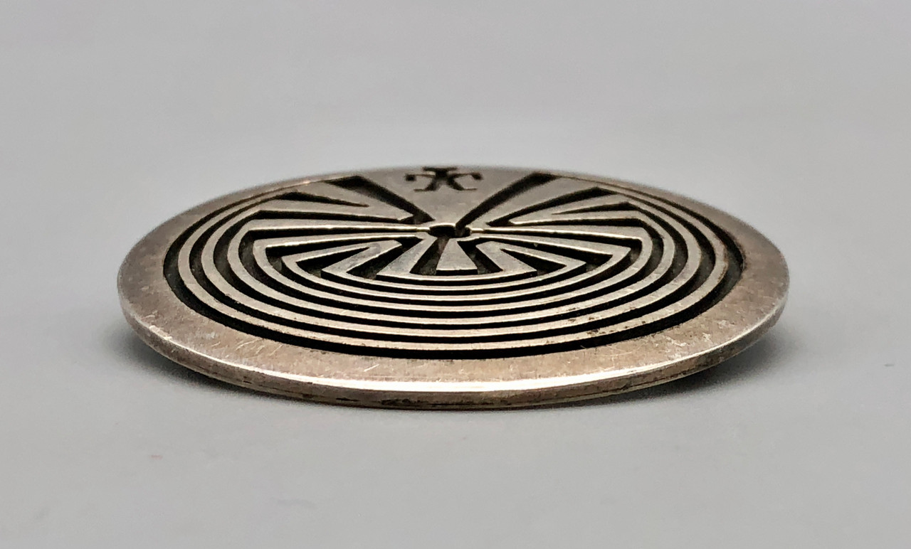 Sterling Silver Hopi Overlay Pin/Pendant