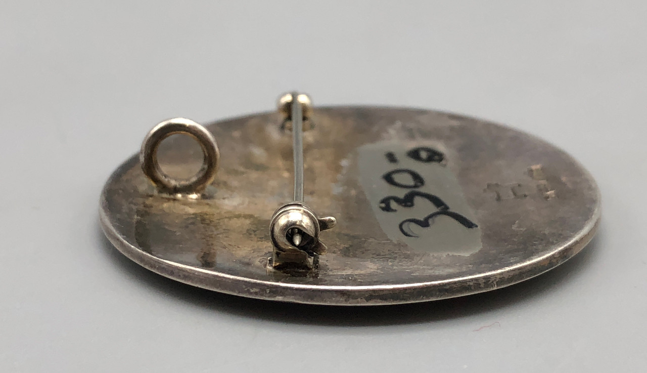 Sterling Silver Hopi Overlay Pin/Pendant