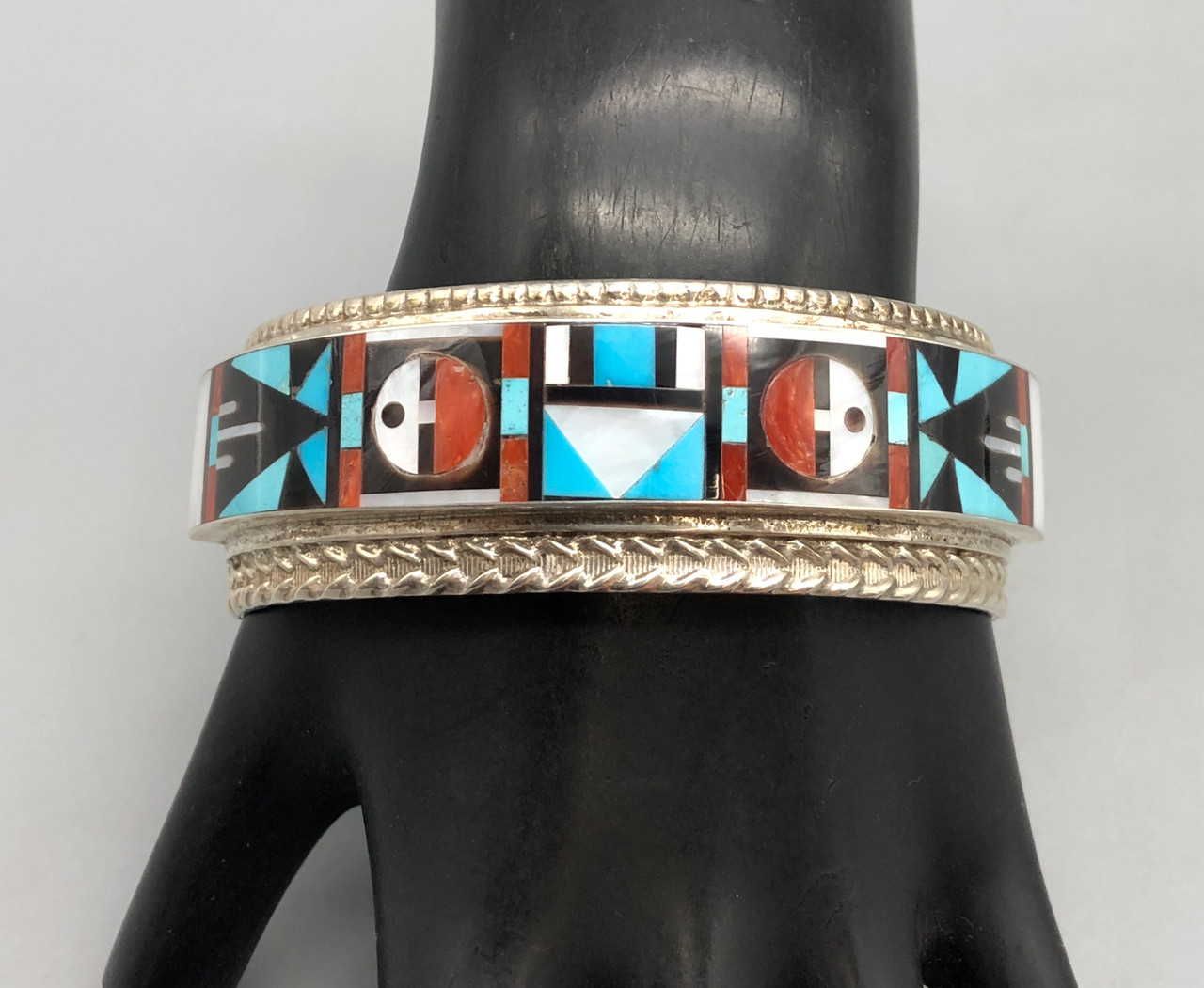 Zuni Multi-Stone Inlay Bracelet- Vacit
