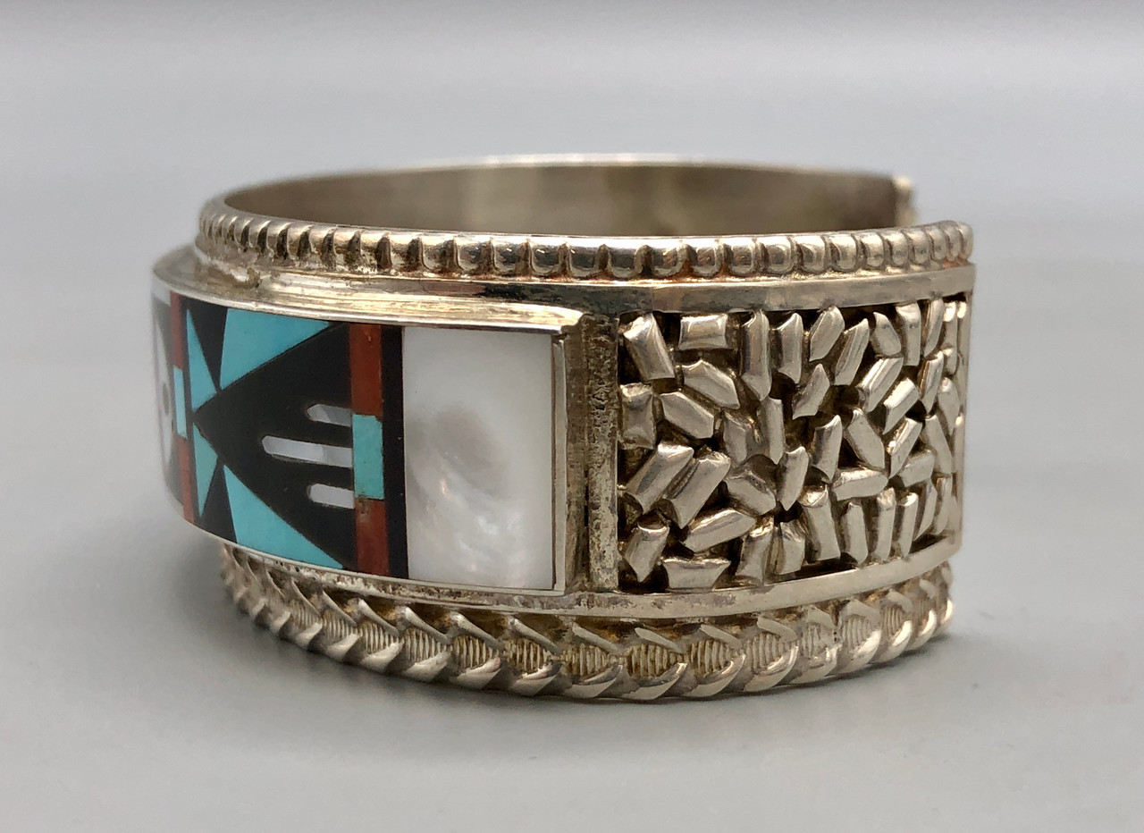 Zuni Multi-Stone Inlay Bracelet- Vacit