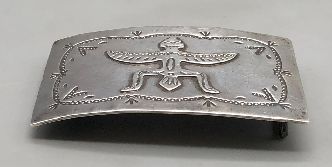 Circa 1940's Sterling Silver Knifewing Buckle