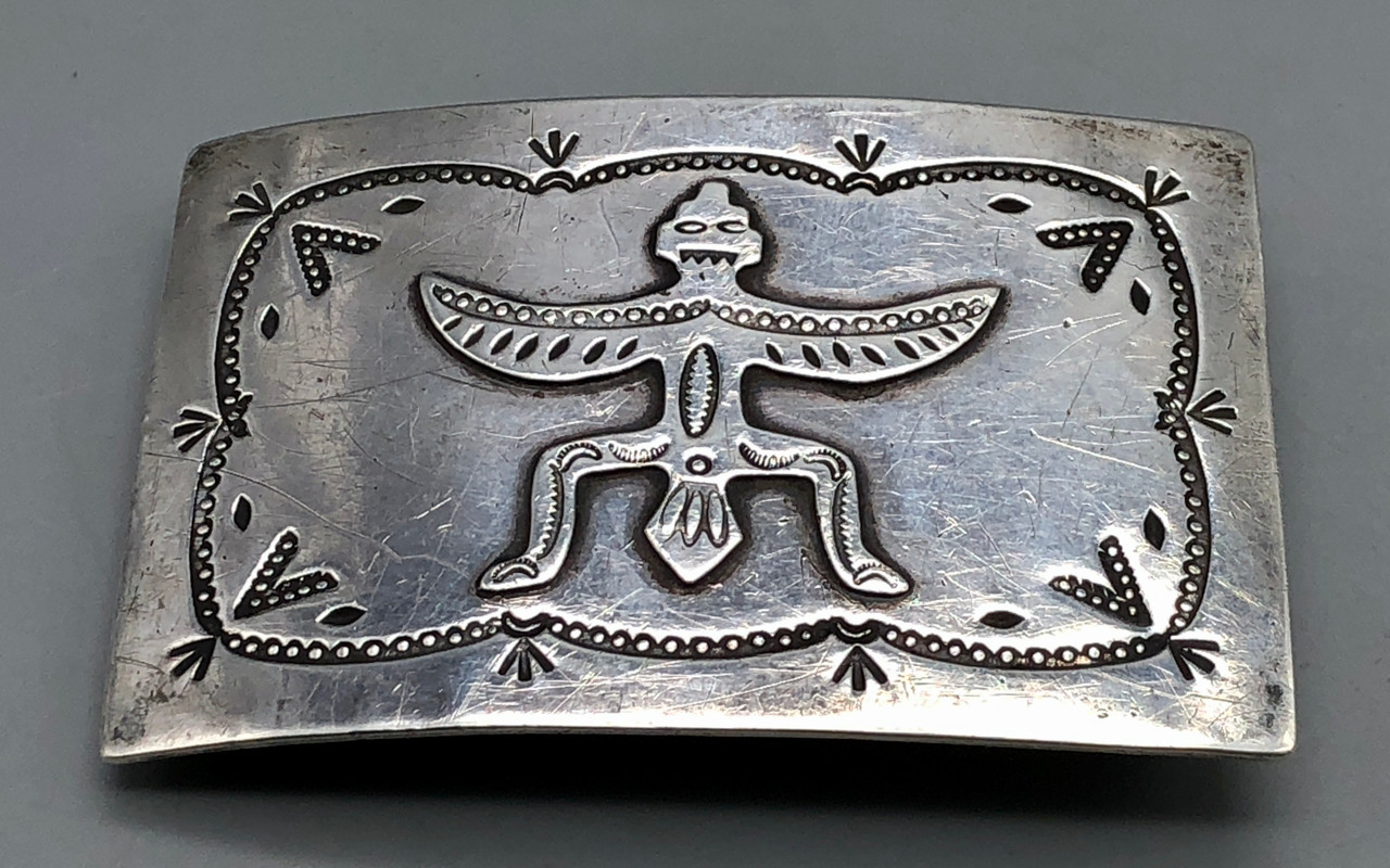 Circa 1940's Sterling Silver Knifewing Buckle
