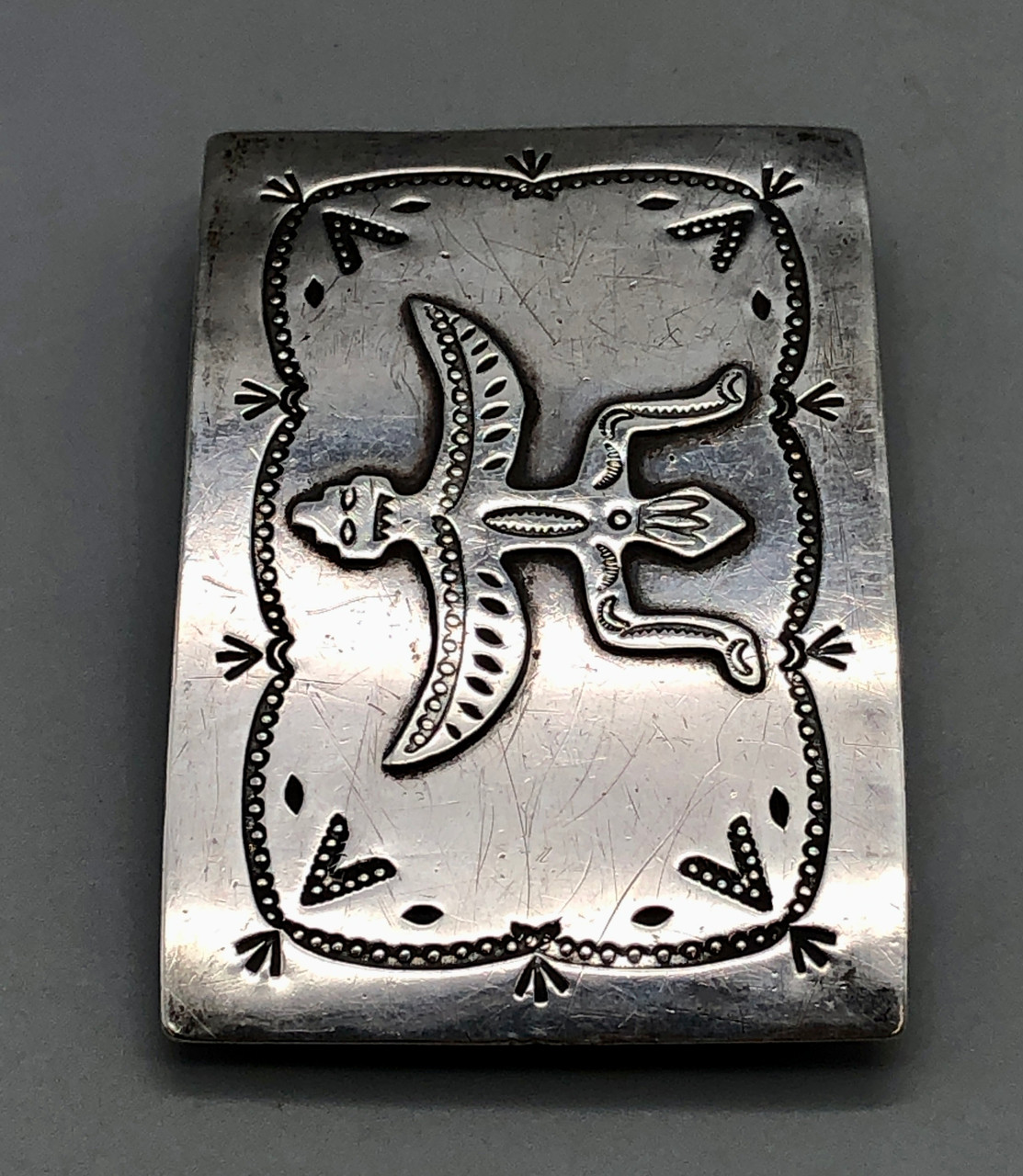 Circa 1940's Sterling Silver Knifewing Buckle