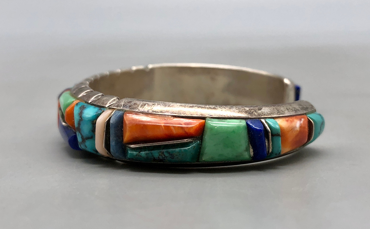 Multi-Stone Inlay Bracelet by Lynol Yellowhorse