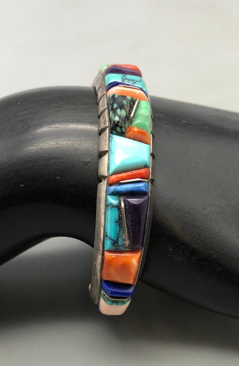 Multi-Stone Inlay Bracelet by Lynol Yellowhorse