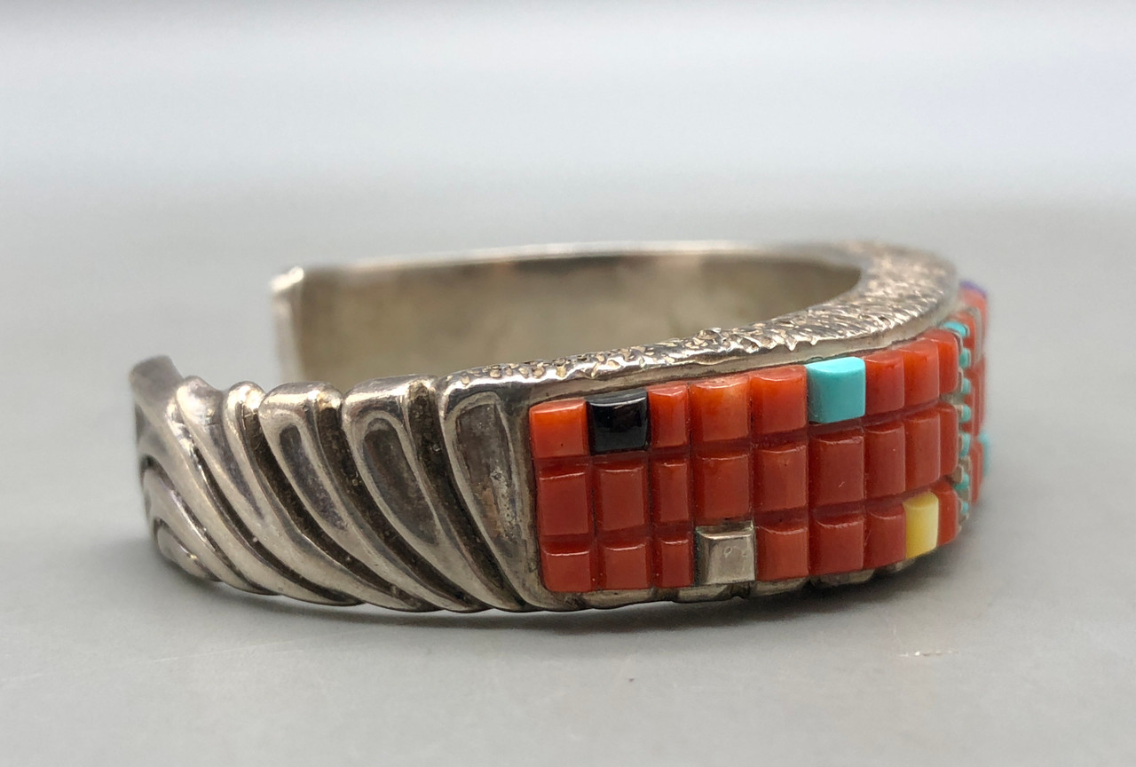 Corn Themed Figural Inlay Bracelet by Wilbert Manning