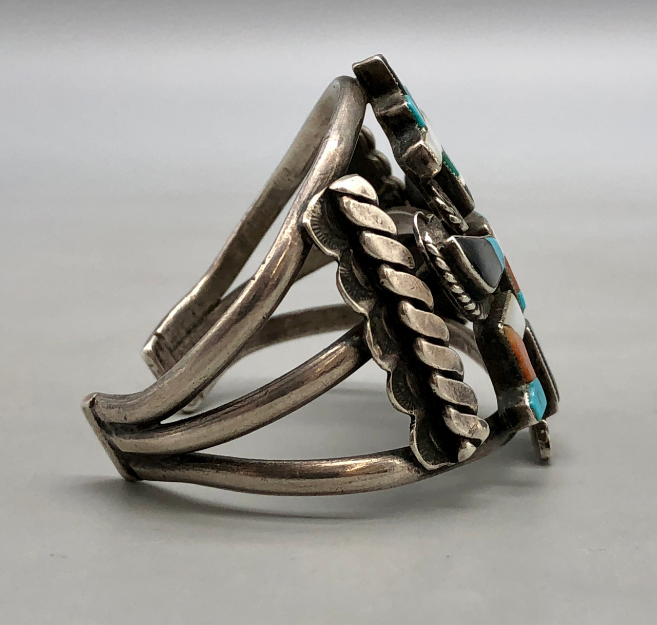 Circa 1940s Knifewing Inlay Bracelet