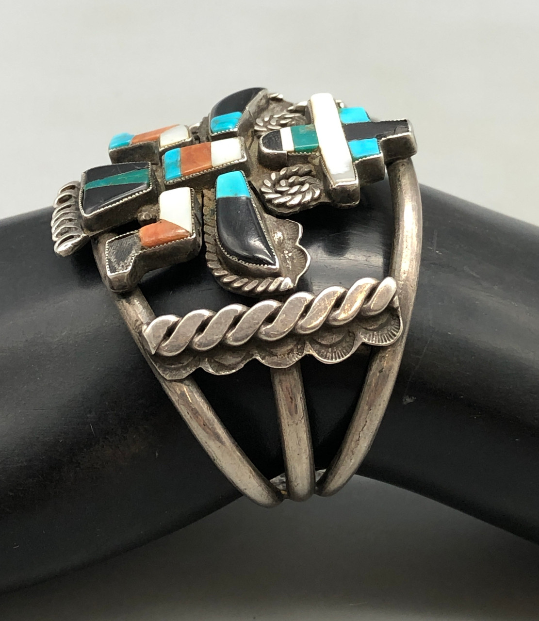 Circa 1940s Knifewing Inlay Bracelet