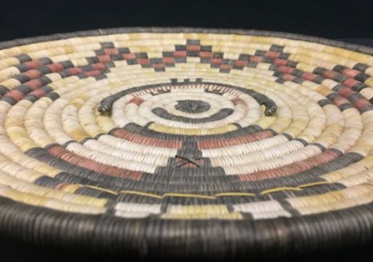 Vintage and Unique Native American, Hopi, Coiled Basket - Second Mesa
