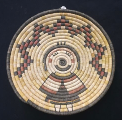 Vintage and Unique Native American, Hopi, Coiled Basket - Second Mesa