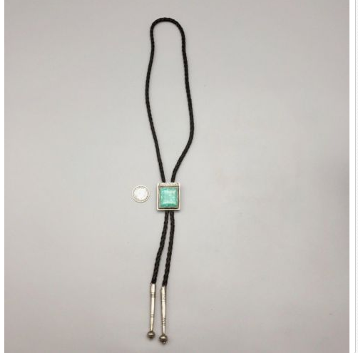 MARK CHEE! Great Carico Lake Turquoise Bolo, Signed, Collectible Navajo ...