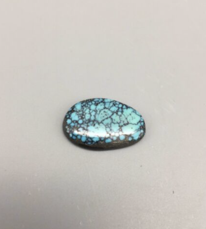 Certified LANDER BLUE TURQUOISE CABOCHON! 10.85 CT.