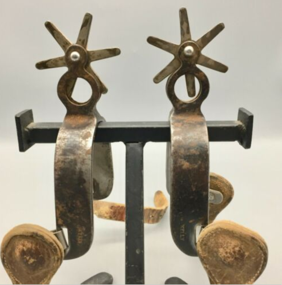 VINTAGE KELLY COWBOY SPURS CHIHUAHUA STYLE, CIRCA MID-CENTURY