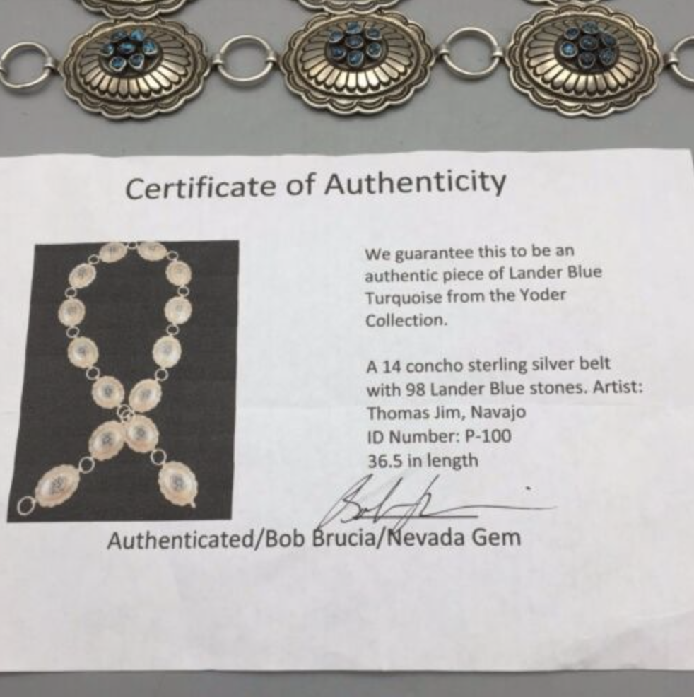 RARE! GORGEOUS! *LANDER BLUE* TURQUOISE & STERLING SILVER CONCHO BELT ...