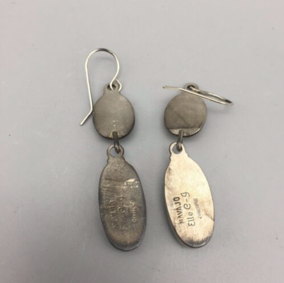 NEW! Turquoise, Abolone Shell and Sterling Silver Earrings - Elle ...