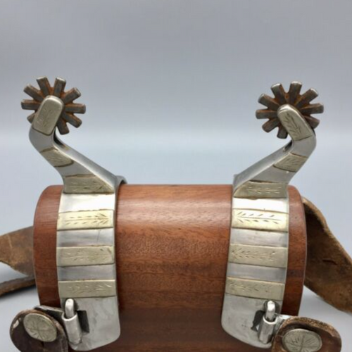 A Highly Collectable Pair of Early Spurs by Billy Klapper! Single Mounted