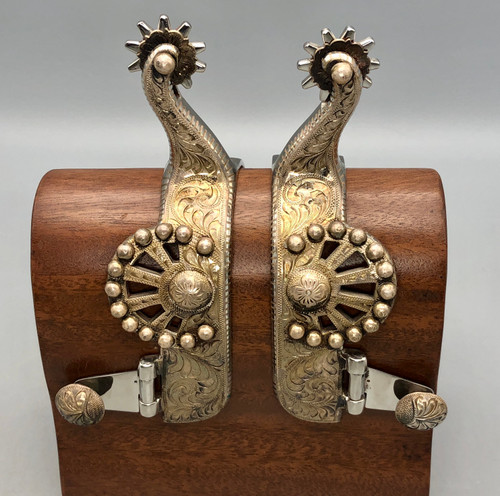 Fancy Wagon Wheel Style Bit and Spur Set by Les Vogt