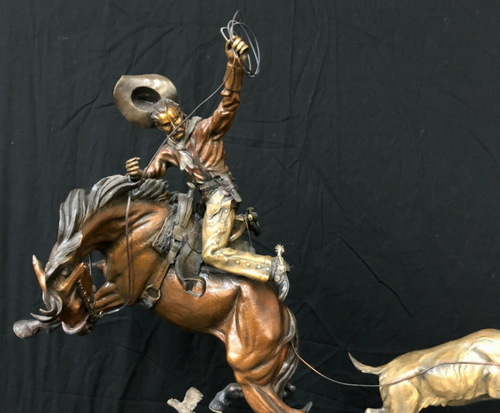 "Texas Two Step" - A Large Bronze Sculpture by the Well Known Artist ...