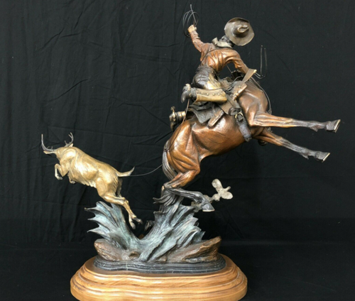 "Texas Two Step" - A Large Bronze Sculpture by the Well Known Artist ...