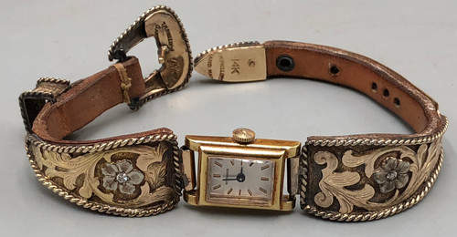 Vintage Bohlin 14K Gold Watch With Letterhead And Catalogs