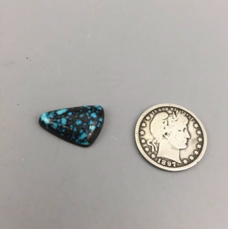 *Certified* LANDER BLUE TURQUOISE CABOCHON! 9.80 CT.