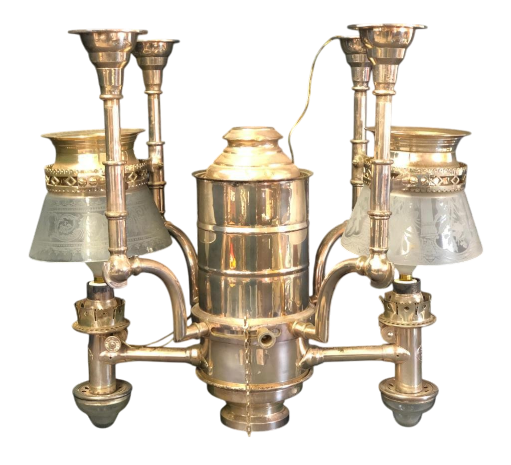 RARE 1800s Adams And Westlake Pullman Train Car Lamp Fixtures Set Owned ...