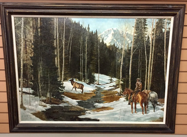 A Highly Collectible Original Oil Painting by The Famous Cowboy Artist ...