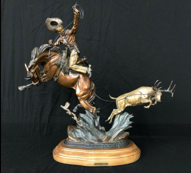 "Texas Two Step" - A Large Bronze Sculpture by the Well Known Artist ...