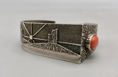 Unique Sterling Silver Coral Bracelet by Ric Charlie