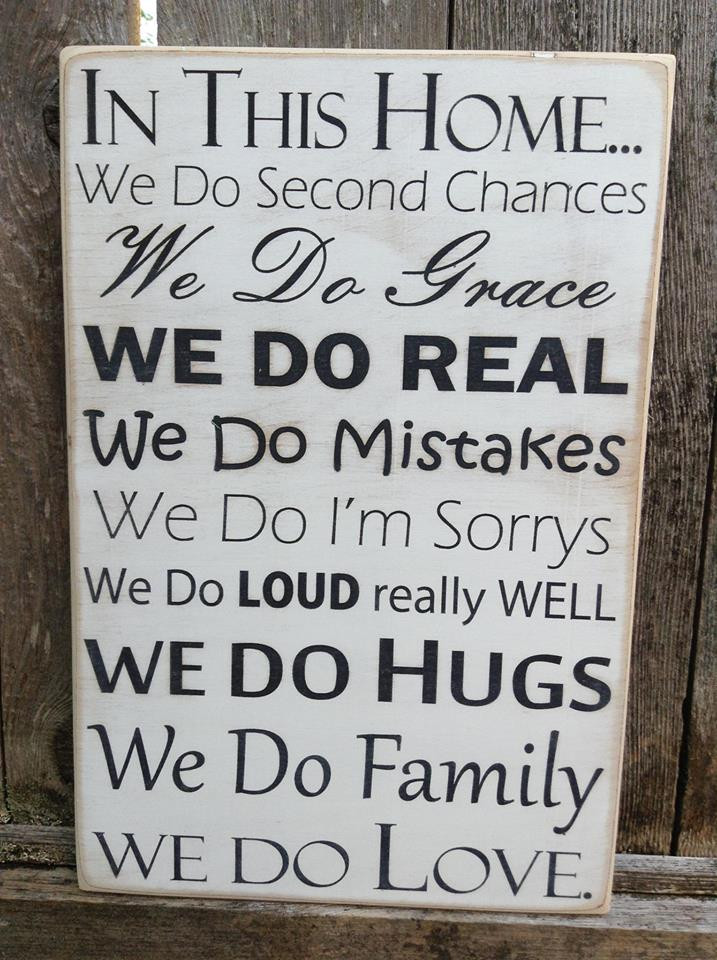 In This Home We Do - Wood Sign 12" x 18" - Heartwood Gifts