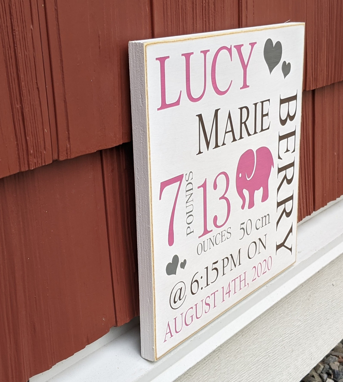 Home Décor Baby Birth Info Sign Home & Living etna.com.pe