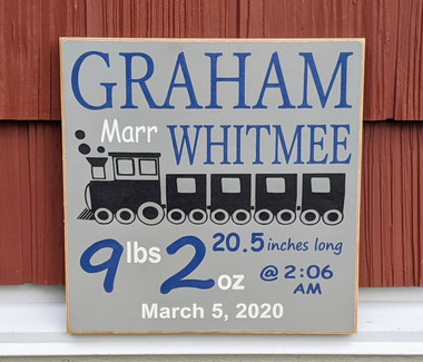 Perfect Baby Gift | Birth Announcement Sign | Birth Information Sign
