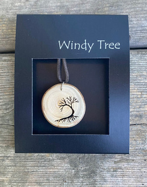 Windswept Arbutus Tree Wood Pendant by Windy Tree - Heartwood Gifts