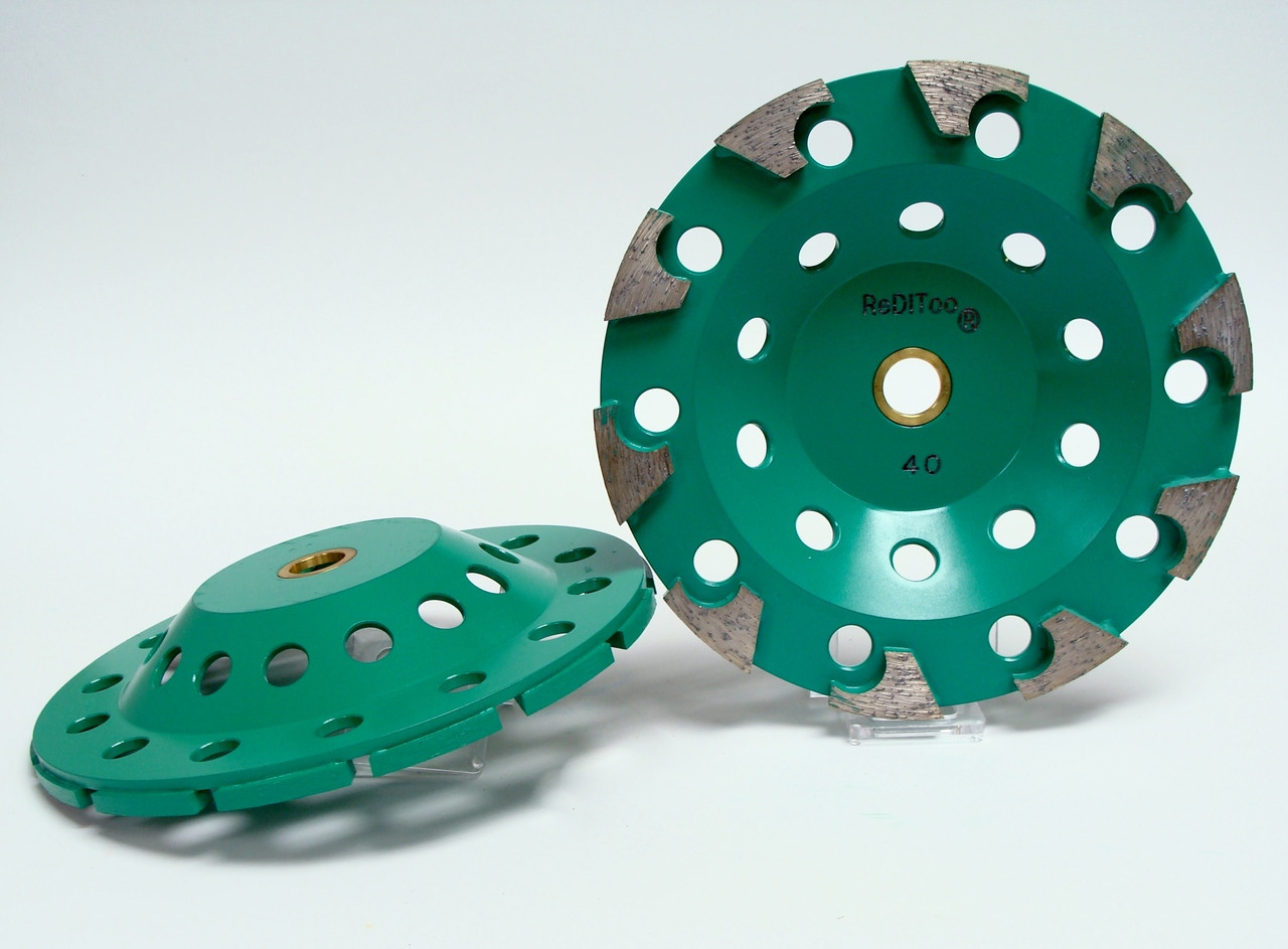 "H" Cup Light Green Bond Non-Threaded Cupwheels - Reliable Diamond Tool ...