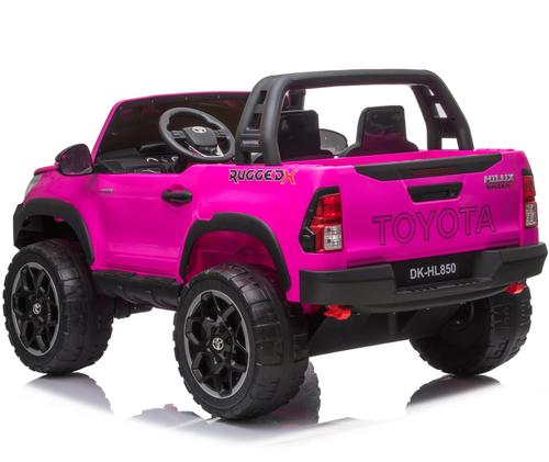 Pink Girls 24v 2 x Leather Seat Ride on Toyota Hilux Pick-Up - Kids ...