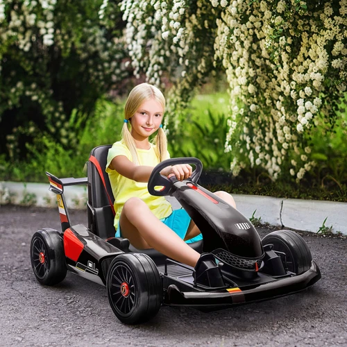 Kiddies 12v Black Ride On Motorized Battery Powered Go Kart - Kids ...
