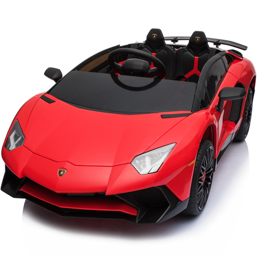 Official 12v Red Lamborghini Aventador SV Kids Supercar 2-Seat - Kids ...