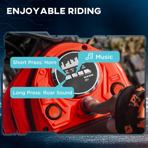 Children's Red 24v 350W RZ56 Ride-on Kids Motorized Dirt Bike - Kids ...