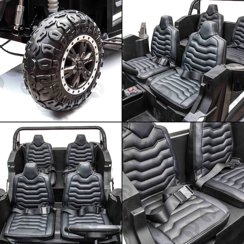 Pink Kids 48v Power 4-Seater 4WD Luxury Battery Powered UTV - Kids ...