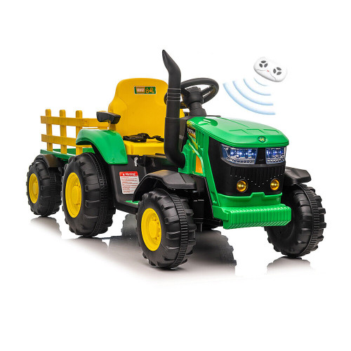 12v JD Groundforce Style Sit on Battery Operated Tractor & Trailer ...