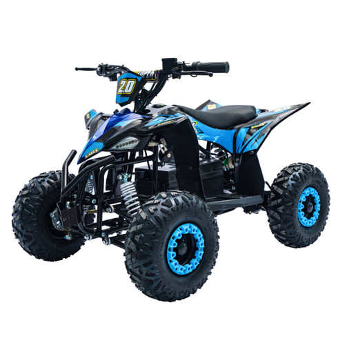 Blue 1500W 48 Volt Teens Electric Shaft Driven Motorized Quad Bike ...